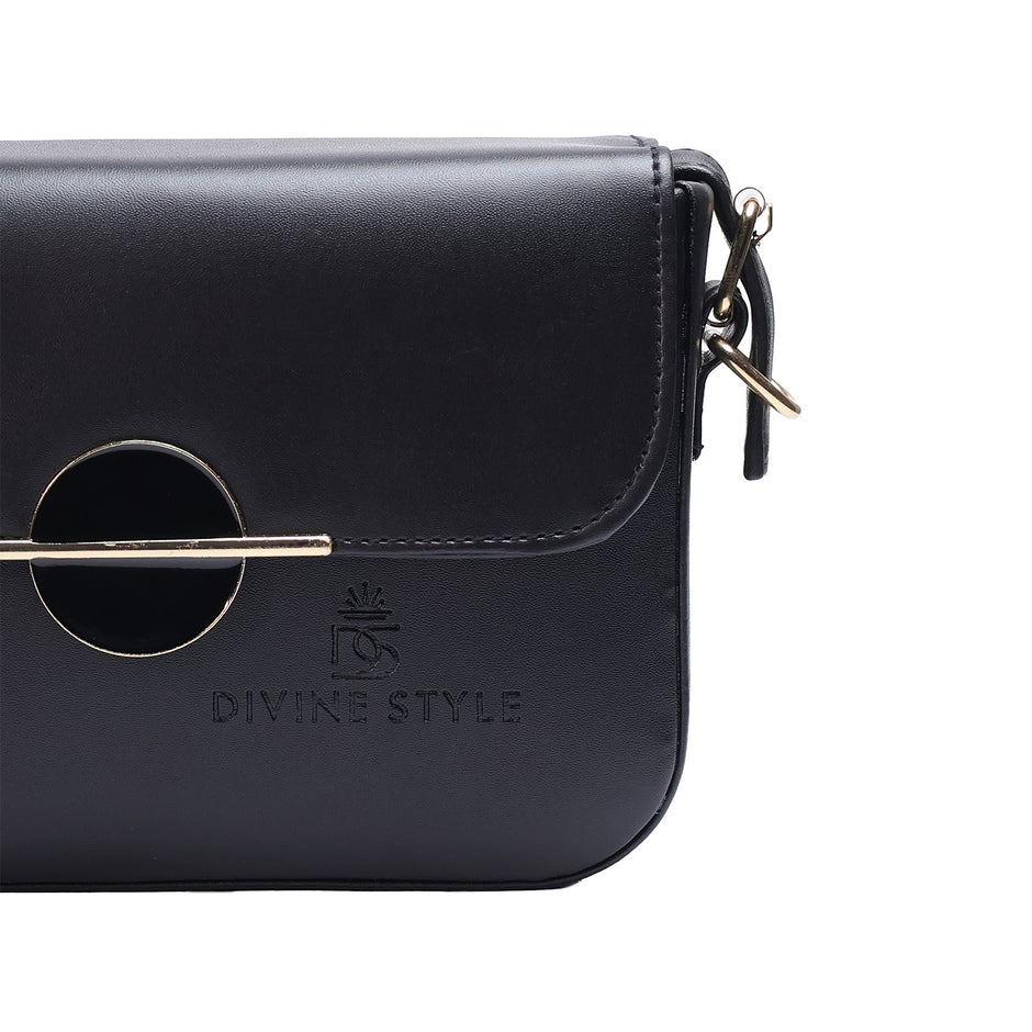 Divine Style Bag for Women Sling Bag (Black)